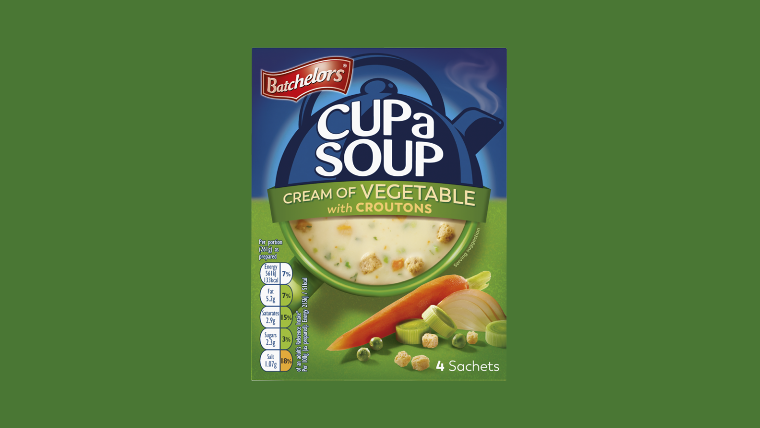 Batchelors Cup a Soup Chicken & Vegetable with Croutons 4 Sachets 110g ...