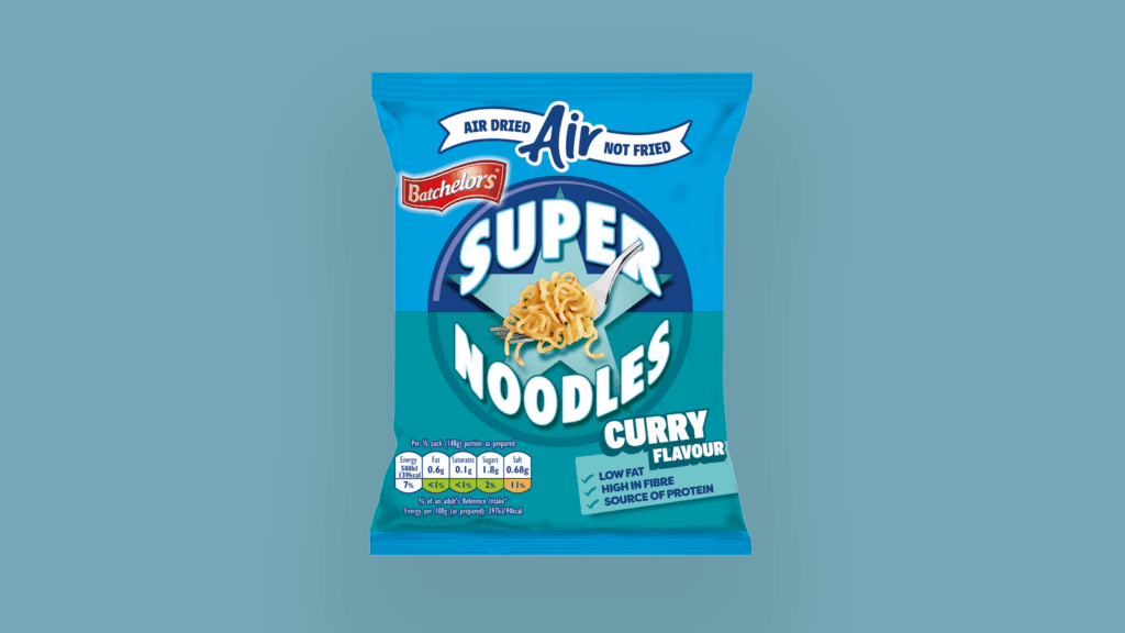 Batchelors Super Noodles Air Dried Low Fat Curry Instant Noodles 81g ...